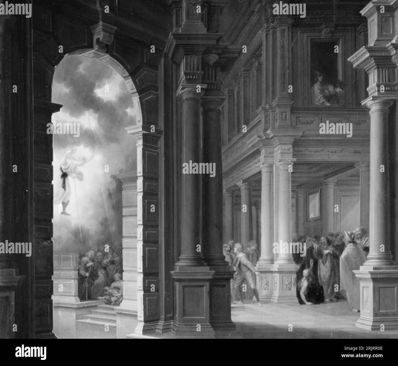 Christ Healing at the Pool of Bethesda 1637 by Dirk van Delen Stock ...