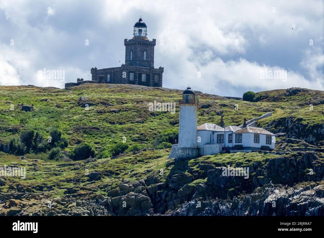 A majestic view of the lighthouses on the Isle of May Stock Photo - Alamy