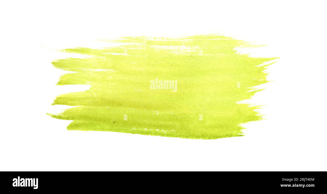 Yellow abstract texture isolated on white background. Strokes of paint ...