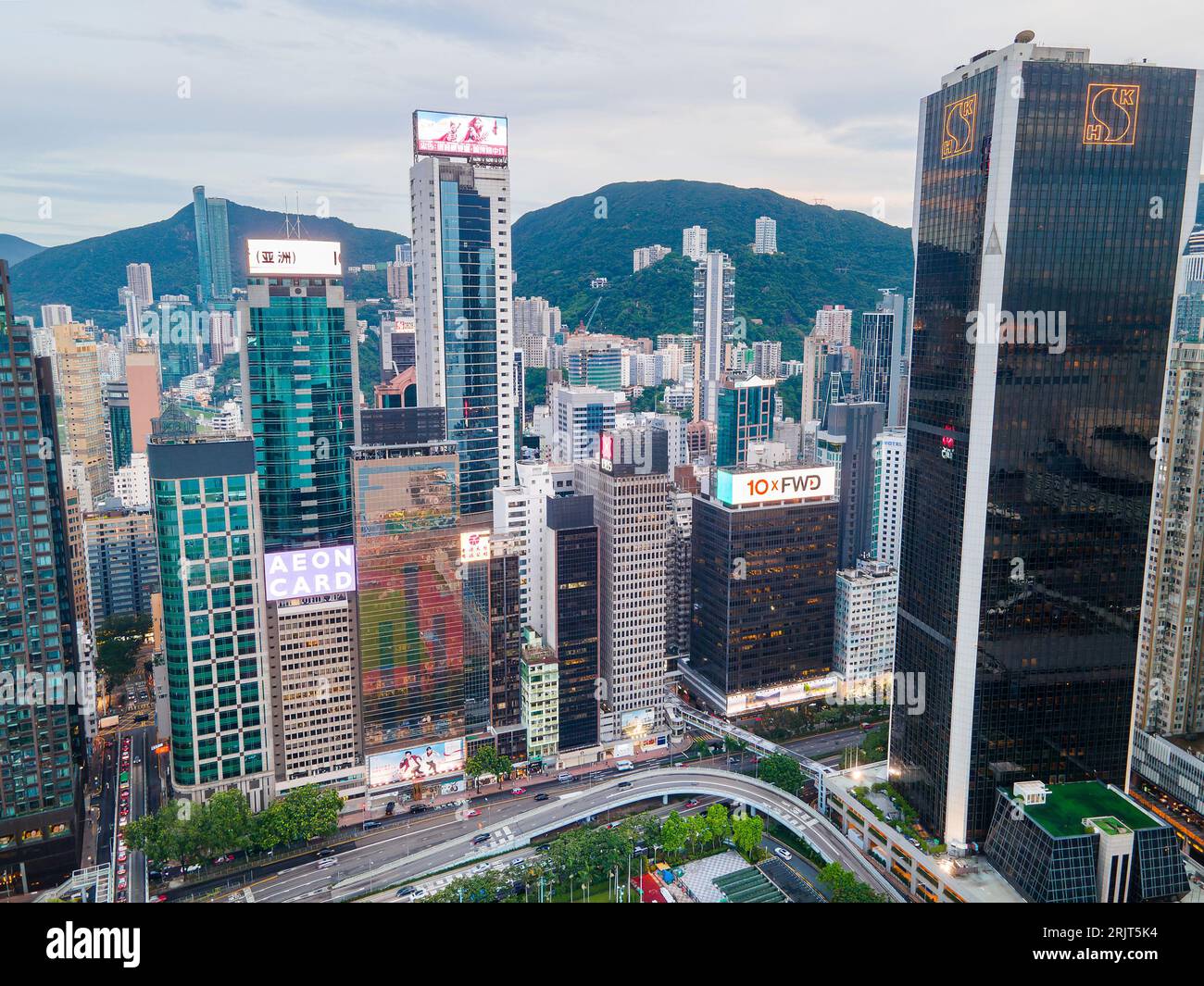 Skyline aerial view hong kong hi-res stock photography and images - Alamy