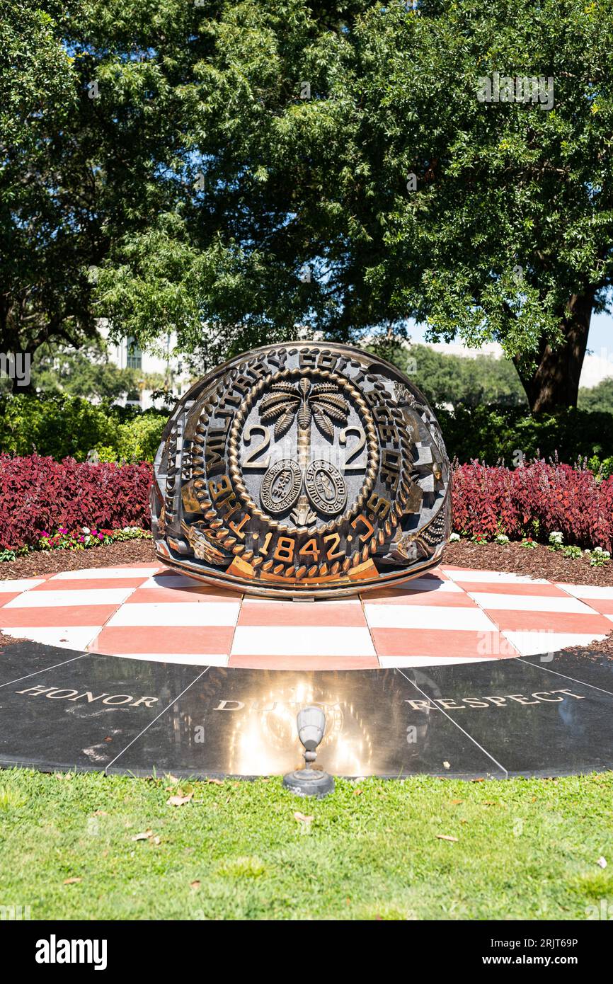 The class Ring Statue outside the Citadel College in Charleston, South ...