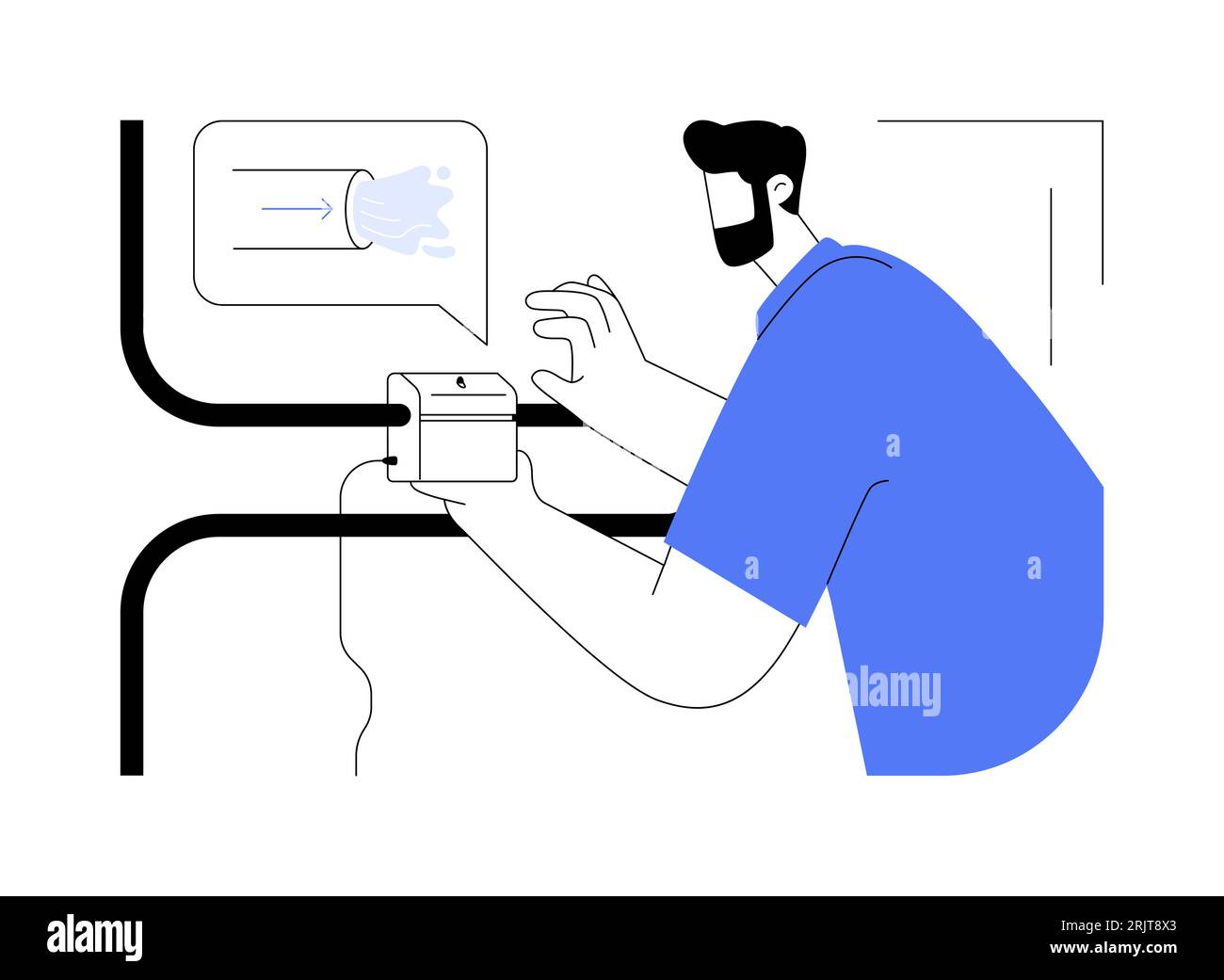 Water leak detector abstract concept vector illustration Stock Vector ...