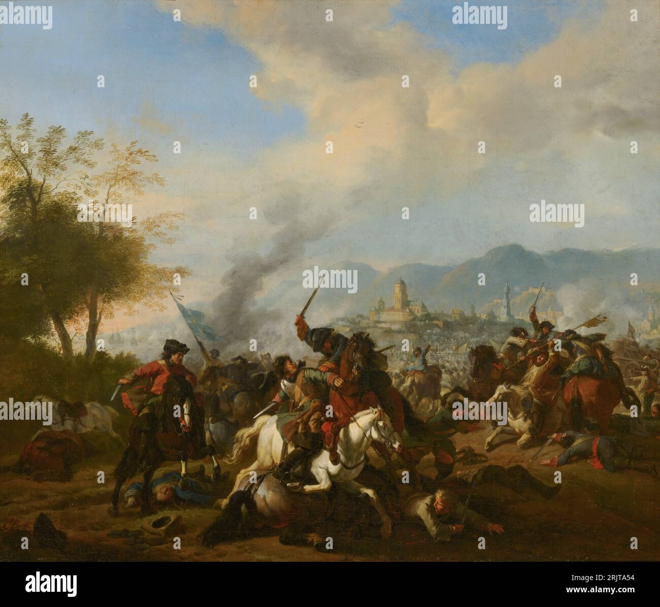 Cavalry Engagement between 1679 and 1733 by Jan van Huchtenburgh Stock ...