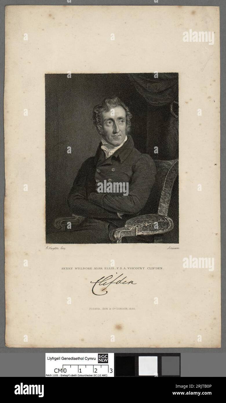 Henry Welbore Agar Ellis, F.S.A. Viscount Clifden 1830 by Edward ...