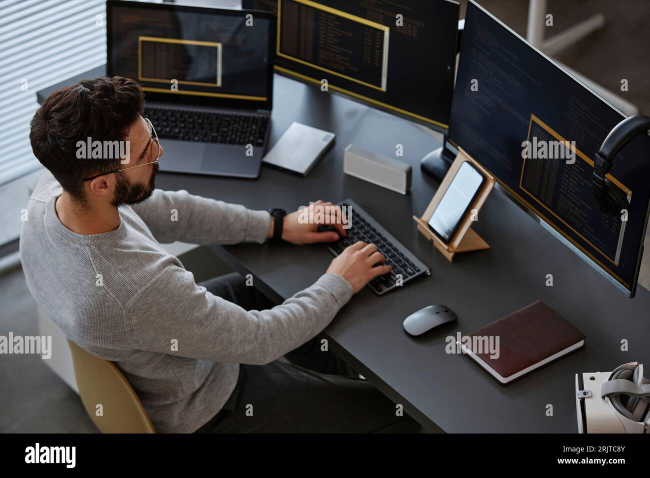 Professional working on computer hi-res stock photography and images ...