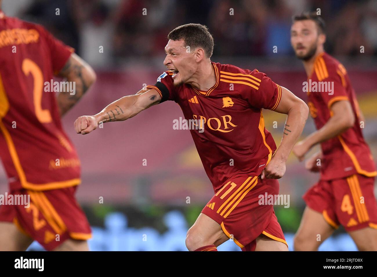 Andrea Belotti of AS Roma celebrates after scoring the goal of 2-2 ...