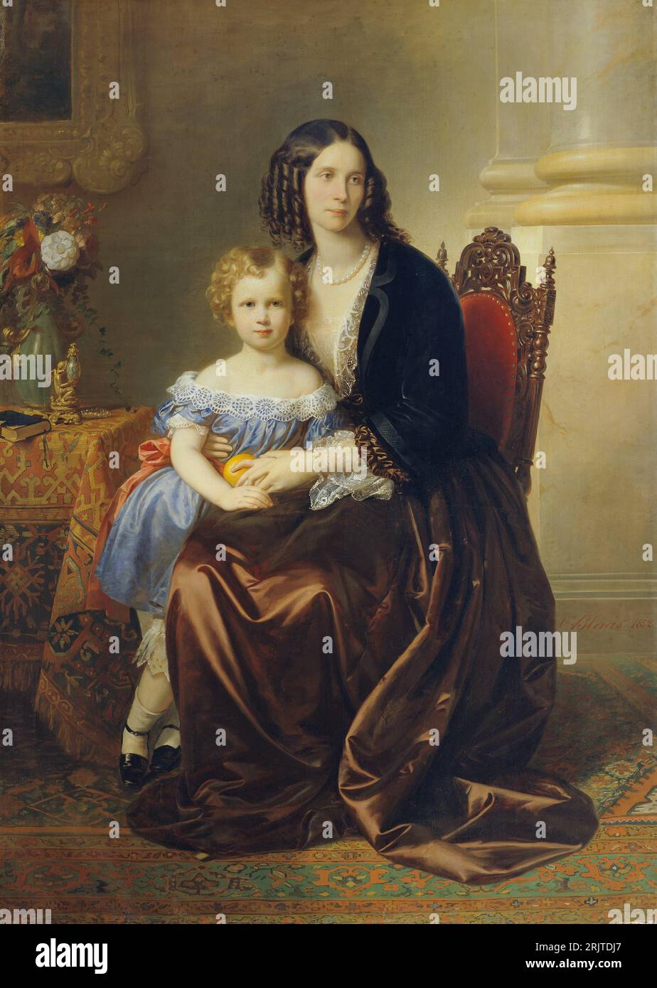 Leonie Countess Lanckorońska, née Countess Potocka, with her son Karl ...