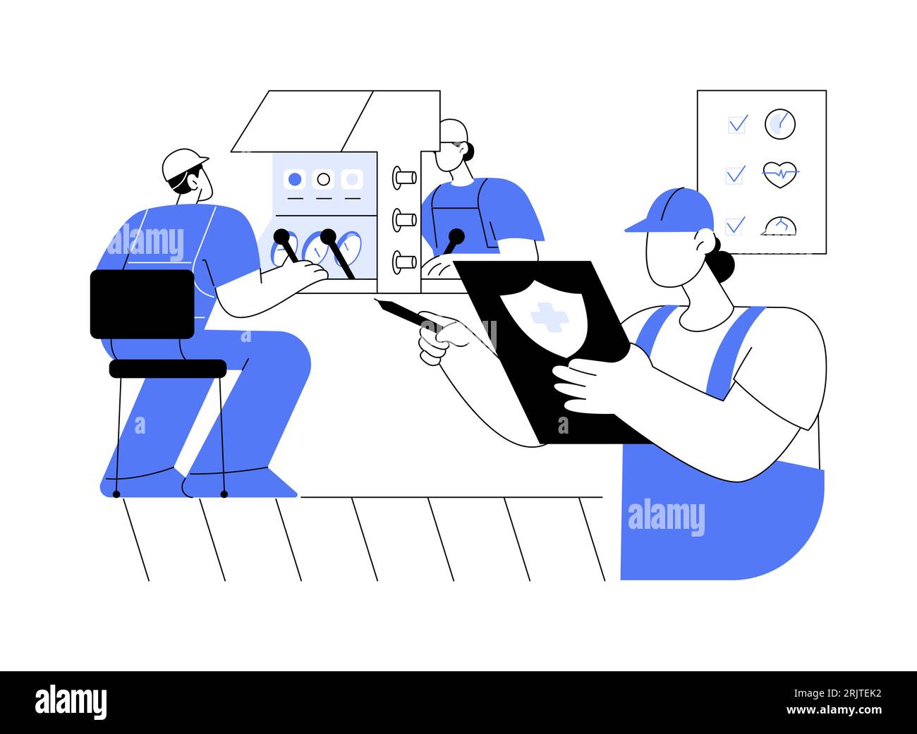 Occupational health and safety inspection abstract concept vector ...