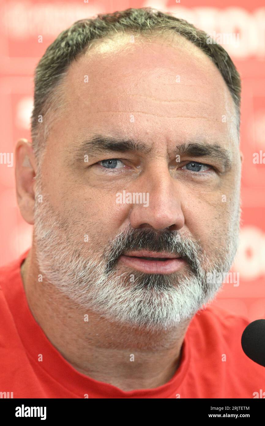 Prague, Czech Republic. 23rd Aug, 2023. Head Coach Jindrich Trpisovsky ...