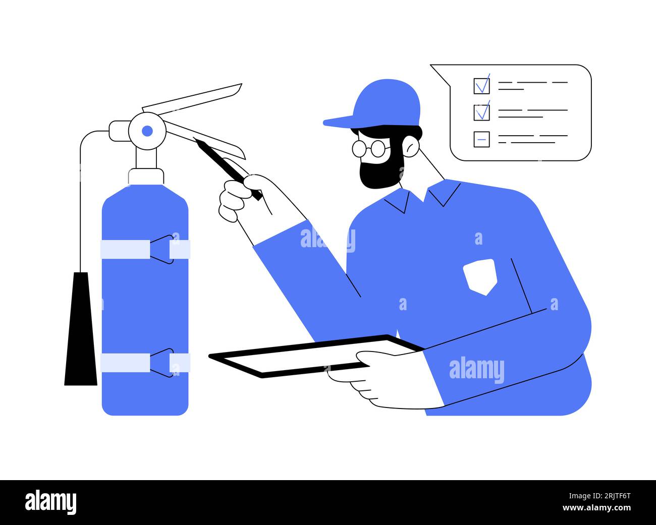 Fire inspection abstract concept vector illustration Stock Vector Image ...