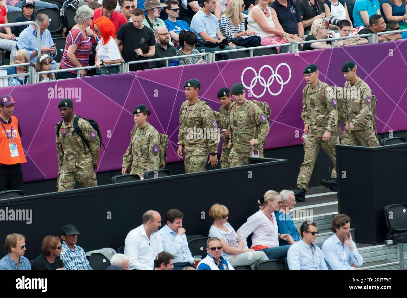 British Army soldiers going to their seats - London 2012 Olympics Stock ...