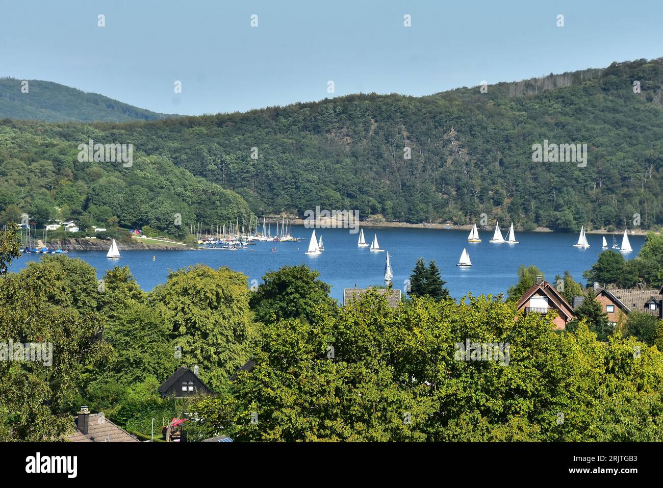 The small village of Woffelsbach on the Rursee is one of the highlights ...