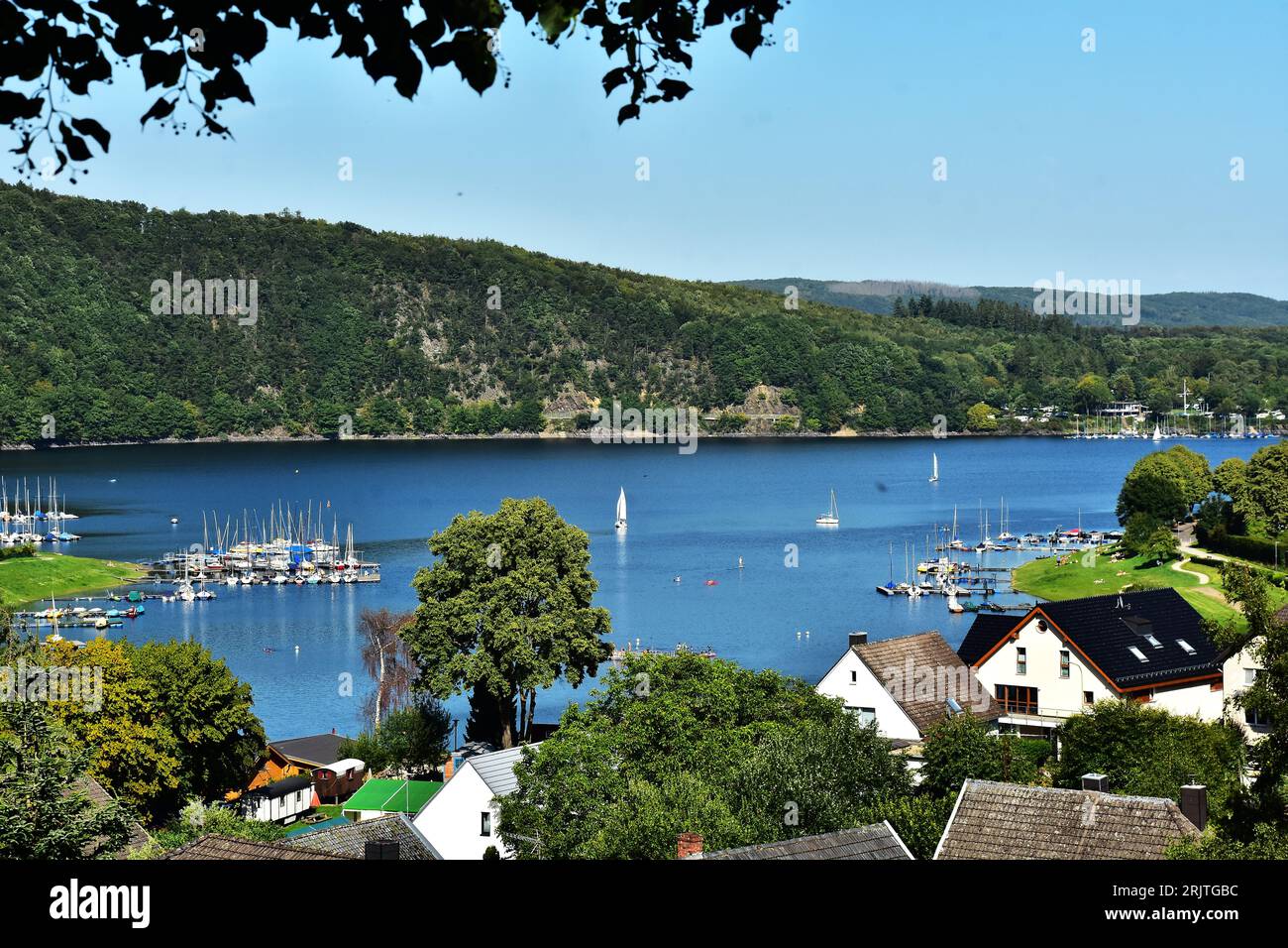 The small village of Woffelsbach on the Rursee is one of the highlights ...