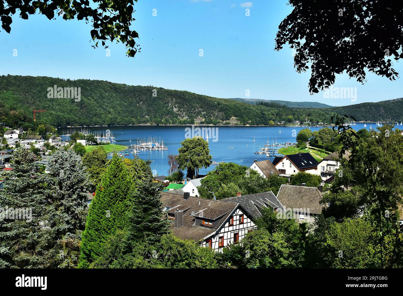 The small village of Woffelsbach on the Rursee is one of the highlights ...