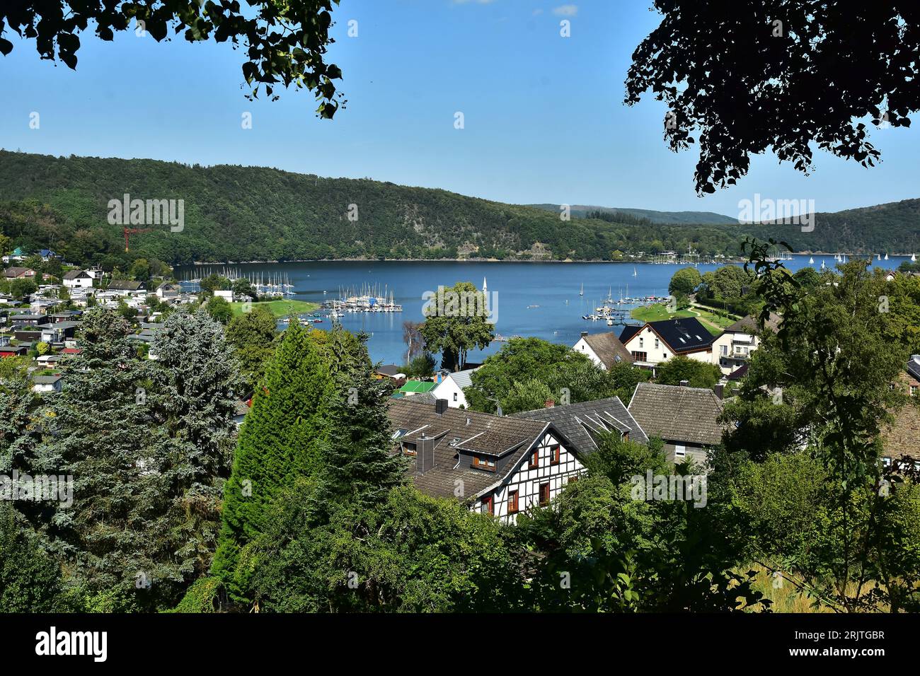 The small village of Woffelsbach on the Rursee is one of the highlights ...
