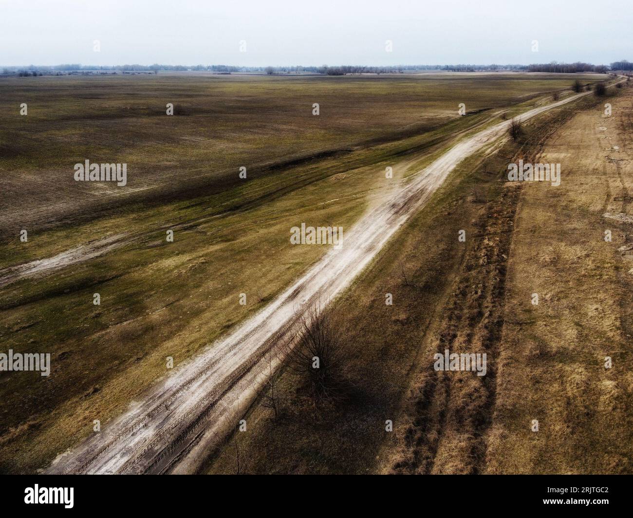 Beautiful shot road fields hi-res stock photography and images - Alamy