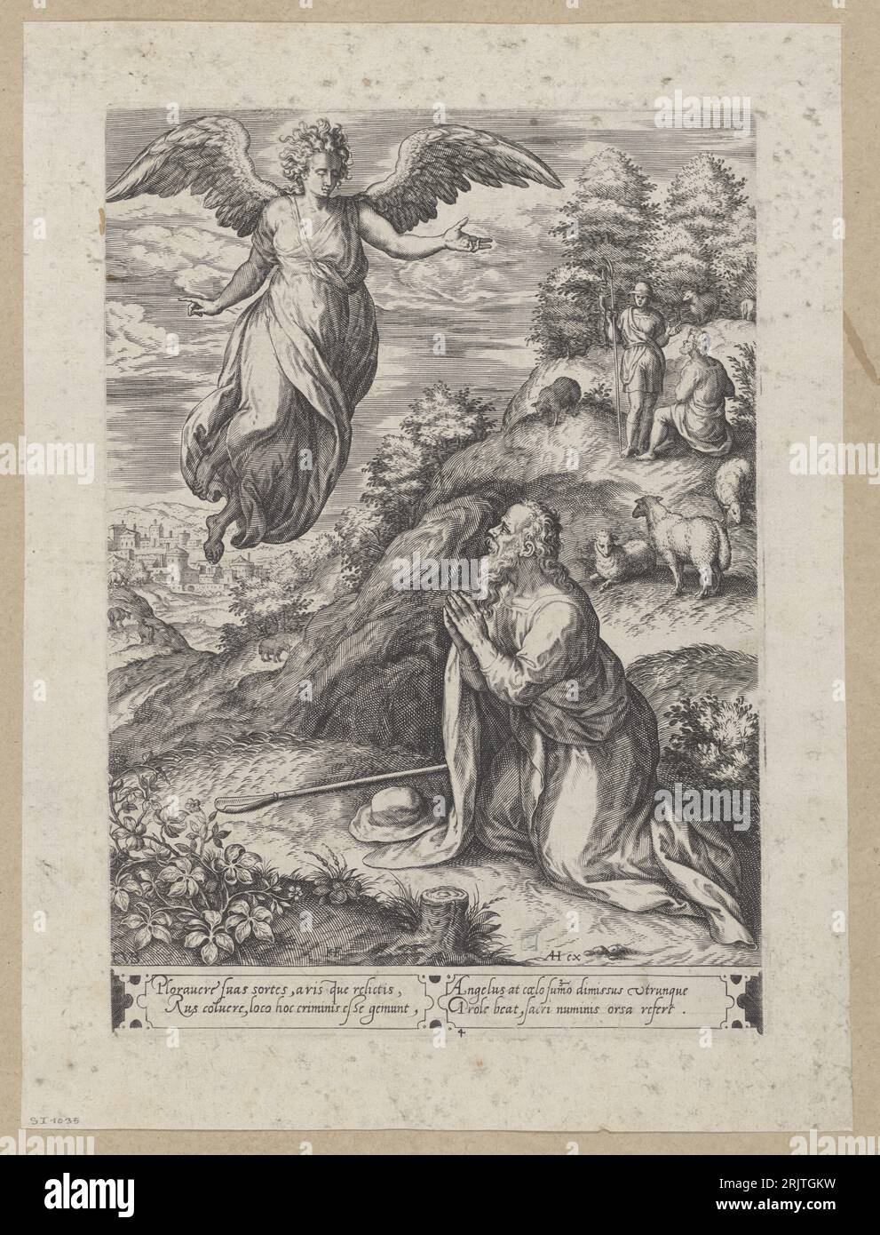 The annunciation to Joachim 1576 by Chrispijn van den Broeck Stock Photo - Alamy