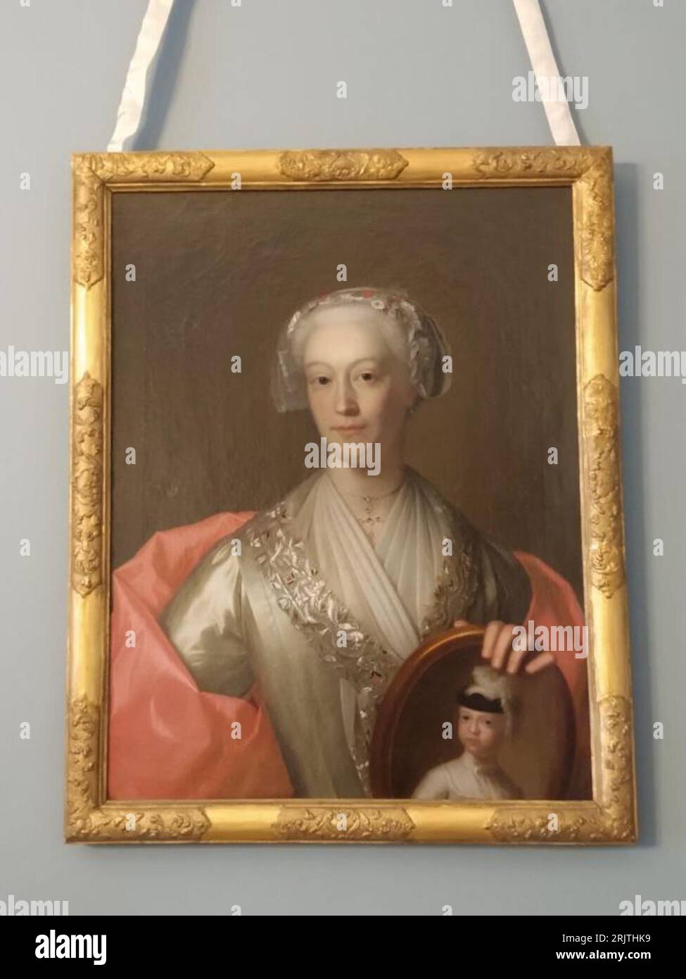 Portrait of Magdalena van Scheltinga (1706-1750) 1737 by Bernard Accama ...