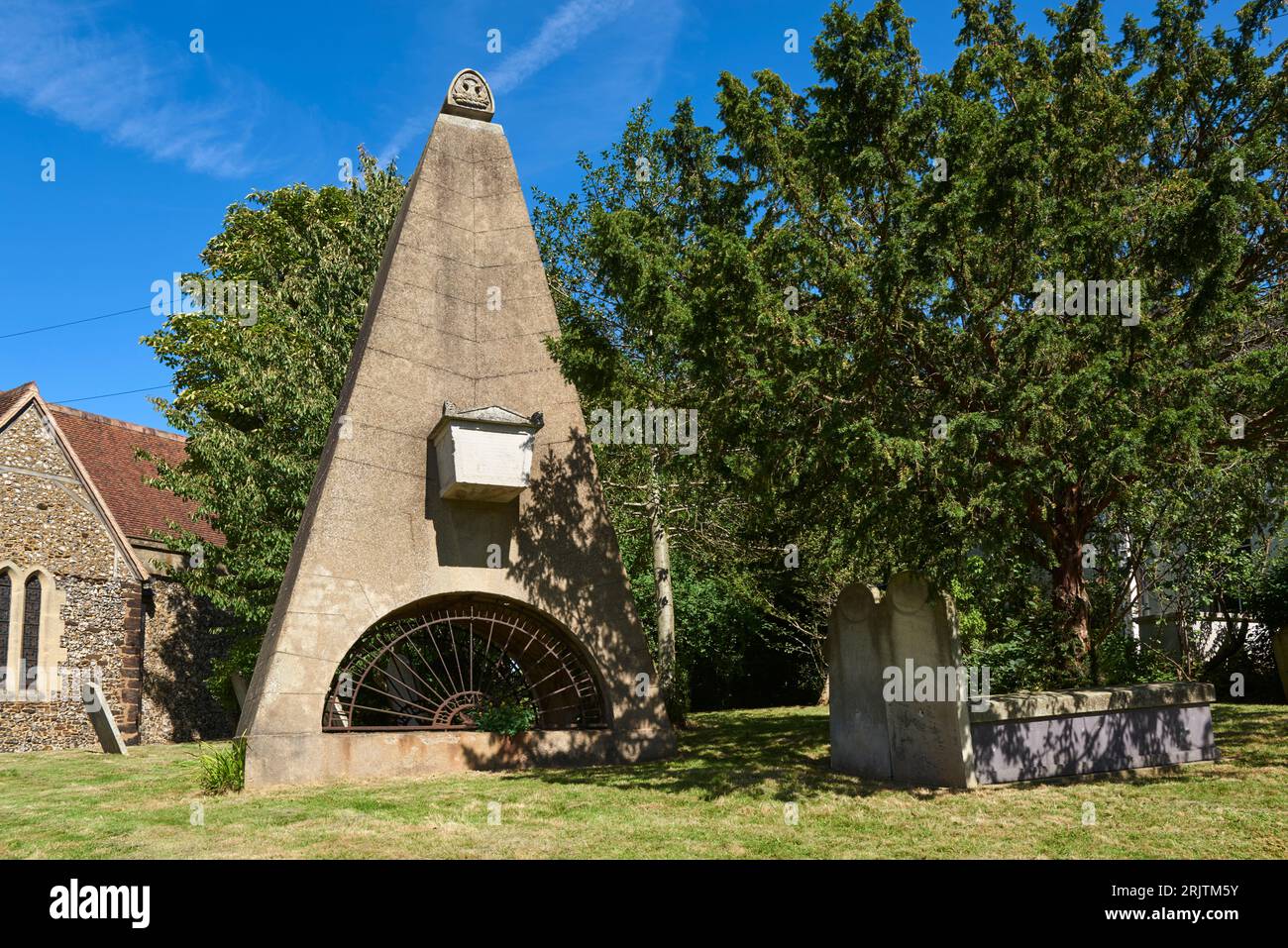 The 18th century Grade II listed Loudon memorial in the churchyard of ...