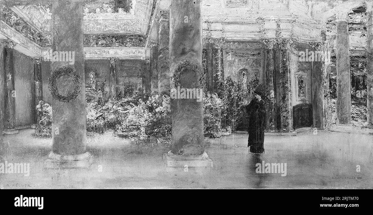 Kaiserin Faustina im Junotempel zu Praeneste 1881 by Albert von Keller Stock Photo - Alamy