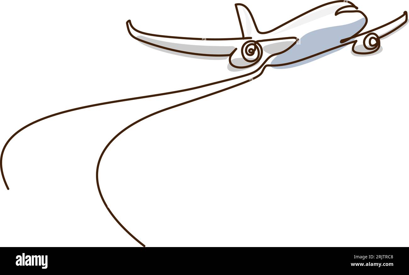 Line art aircraft hi-res stock photography and images - Alamy