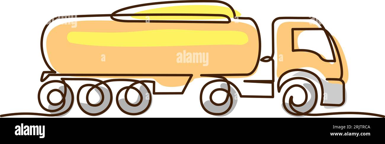 Tanker truck. Heavy diesel container machines Stock Vector Image & Art ...
