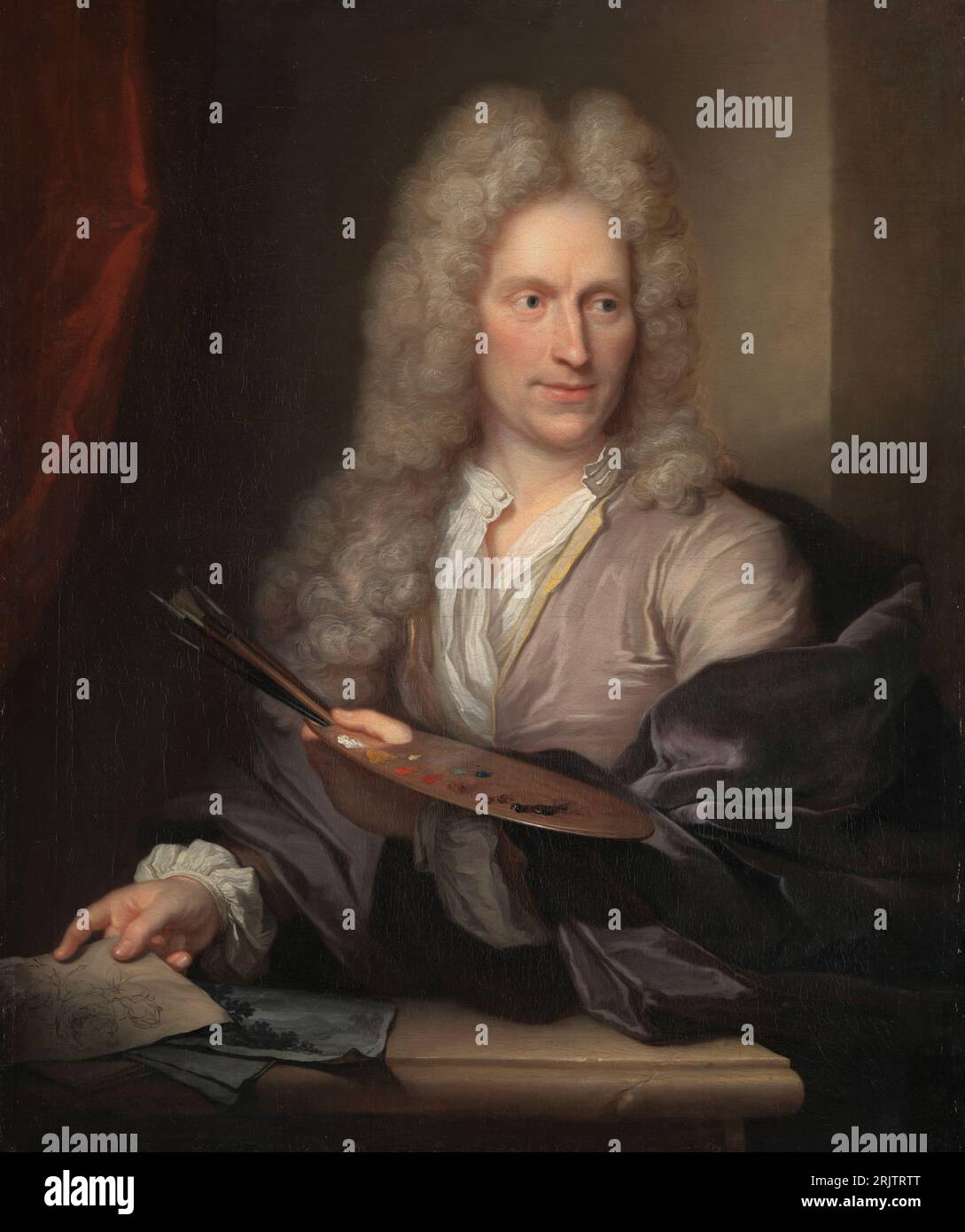 Portrait of Jan van Huysum 1720 by Arnold Boonen Stock Photo - Alamy