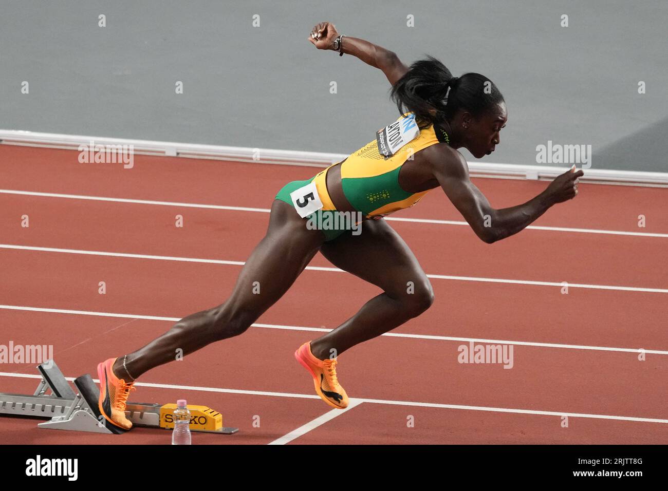Rushell CLAYTON of JAM Heat 1 Semi-Final 400 METRES HURDLES WOMEN ...