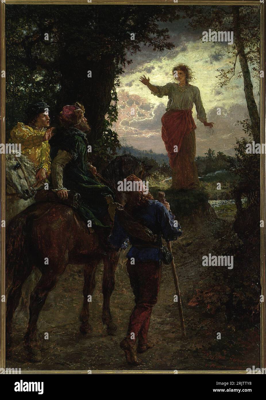 Veit Stoss on his way to Nuremberg. 1882 by Wojciech Gerson Stock Photo ...