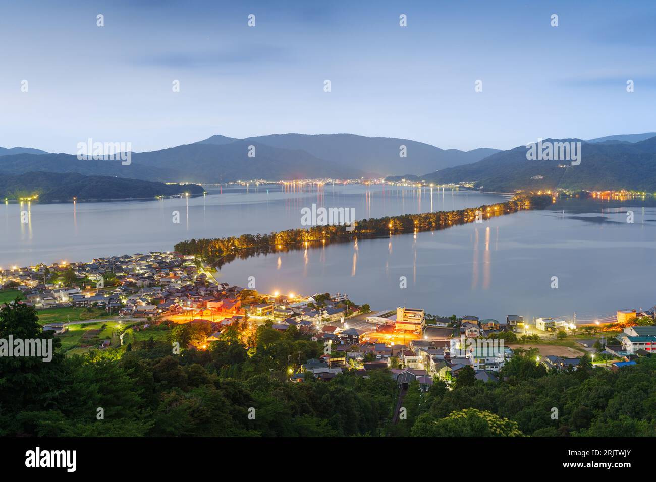 Amanohashidate, Kyoto, Japan overlooking the sandbar Stock Photo - Alamy