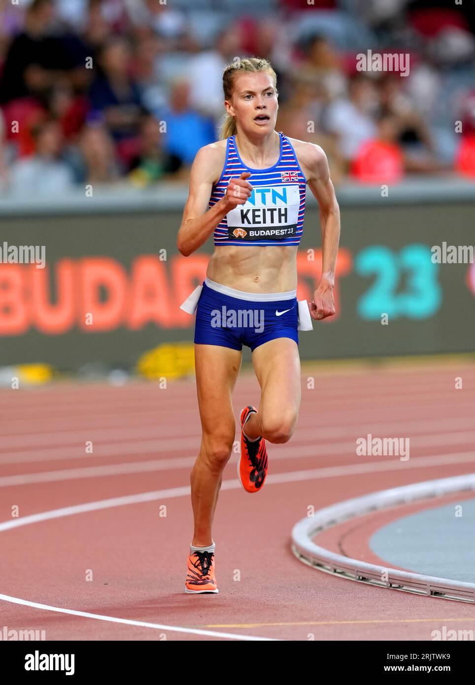Great Britain's Megan Keith in action in heat one of the Women's 5000 ...