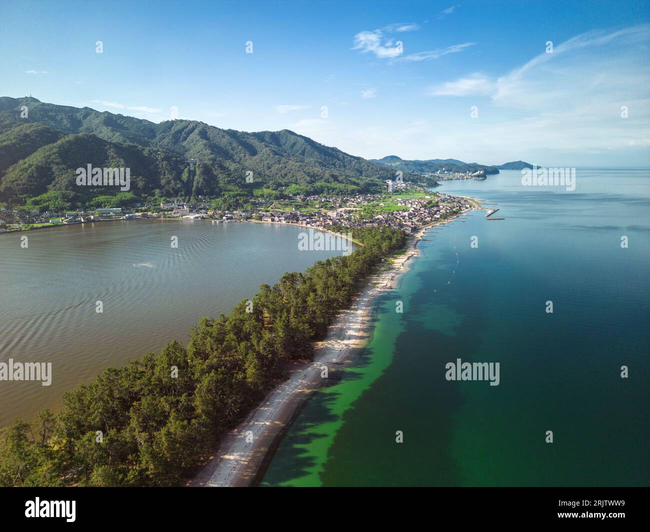 Amanohashidate, Kyoto, Japan overlooking the sandbar Stock Photo - Alamy