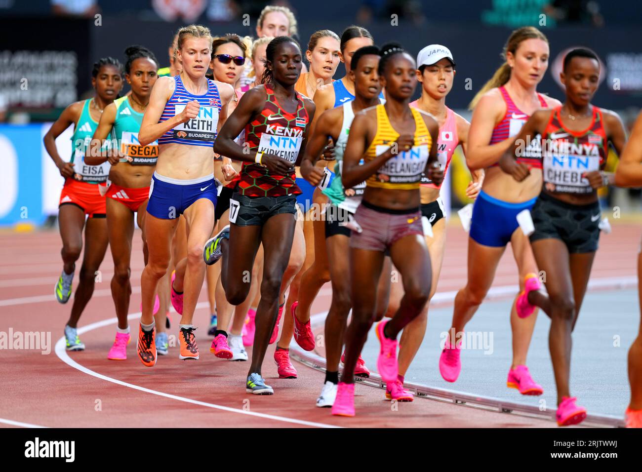 Great Britain's Megan Keith (third left) in action in heat one of the ...