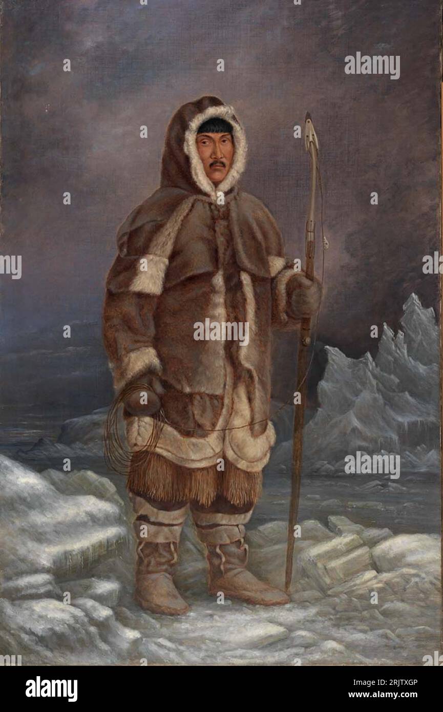 Eskimo Man circa 1893 by Antonio Zeno Shindler Stock Photo - Alamy