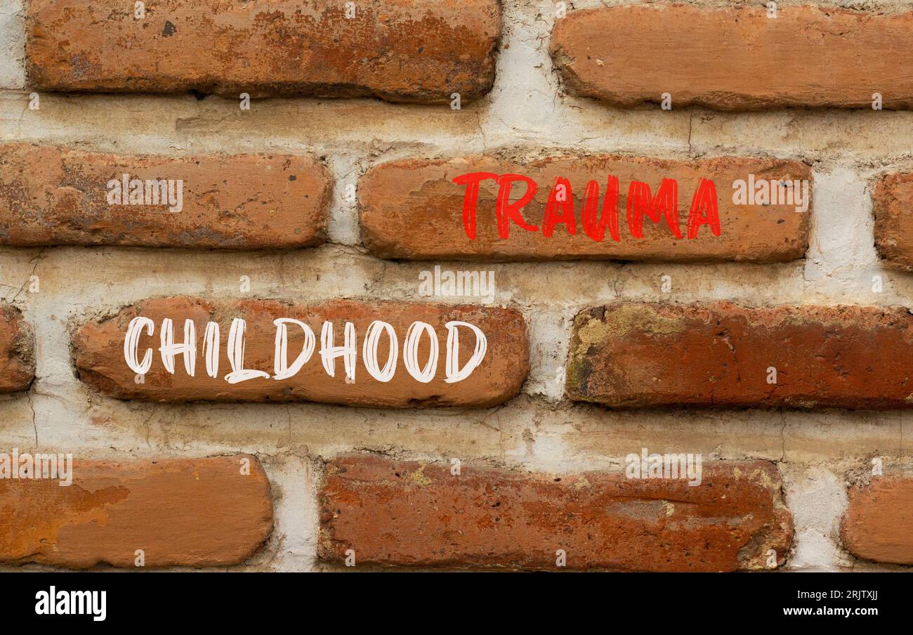 Childhood trauma symbol. Concept words Childhood trauma on beautiful ...