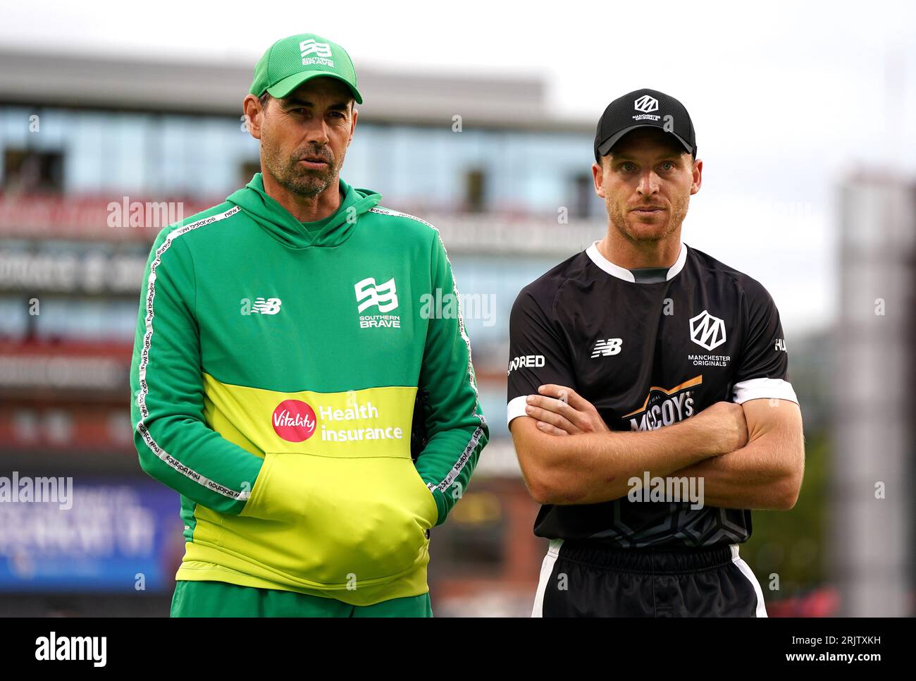 Southern Brave coach Stephen Fleming (left) and Manchester Originals ...