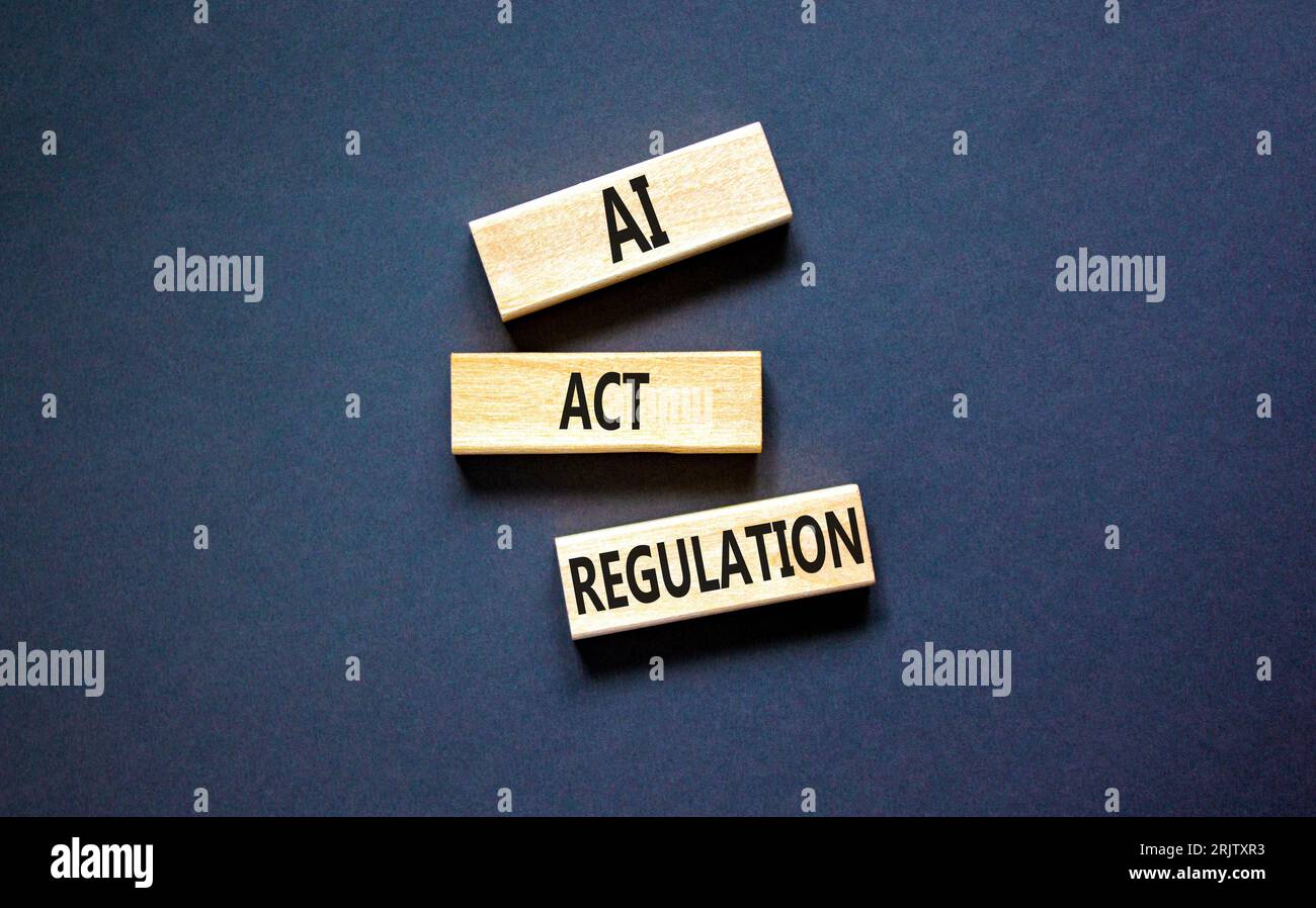 AI act regulation symbol. Concept words AI artificial intelligence act ...