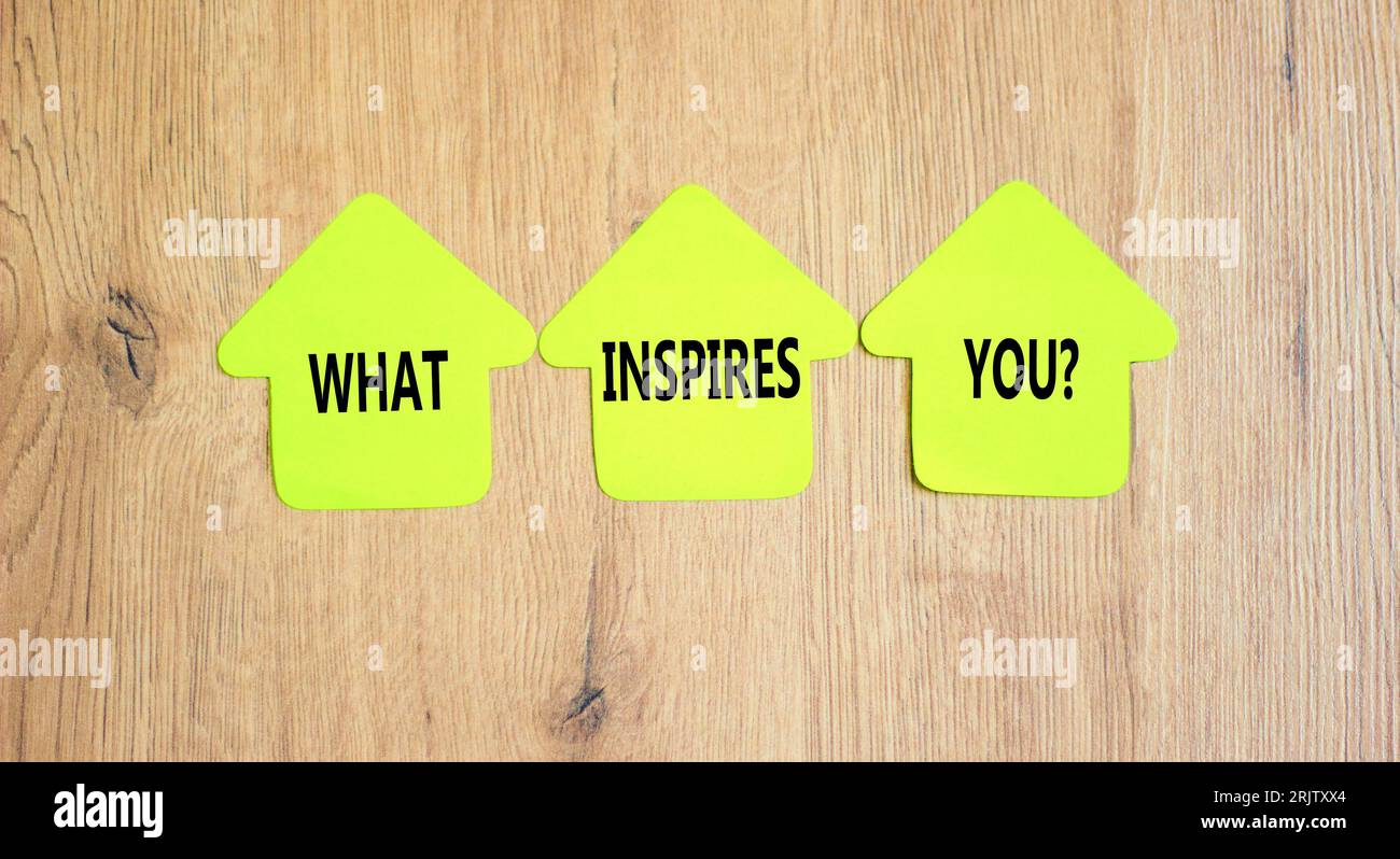 What inspires you symbol. Concept words What inspires you on beautiful ...