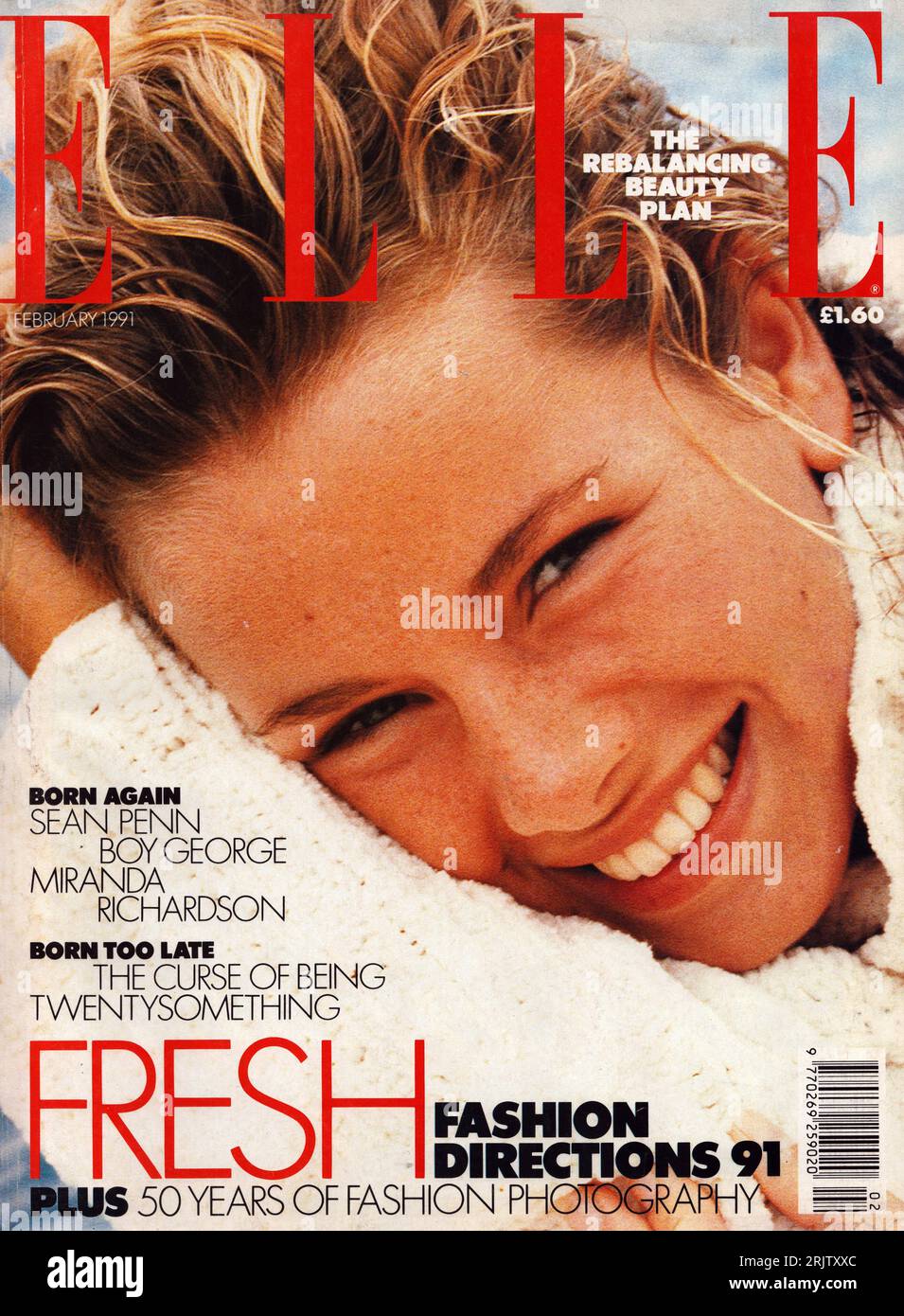 ELLE UK front cover February 1991 with Carol Gerland Elle Uk cover page ...