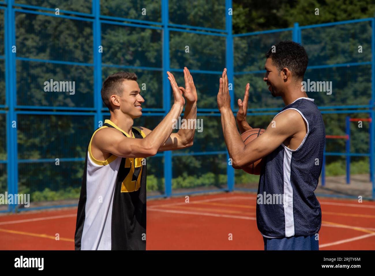 African american basketball friends hi-res stock photography and images ...
