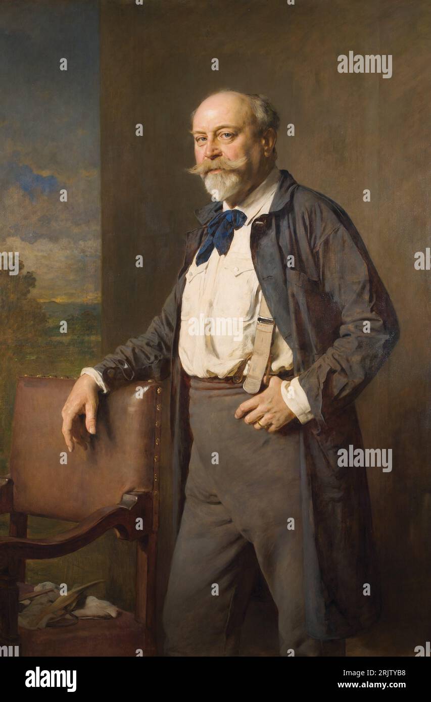 Der Bildhauer Rudolf Weyr by Heinrich von Angeli Stock Photo - Alamy