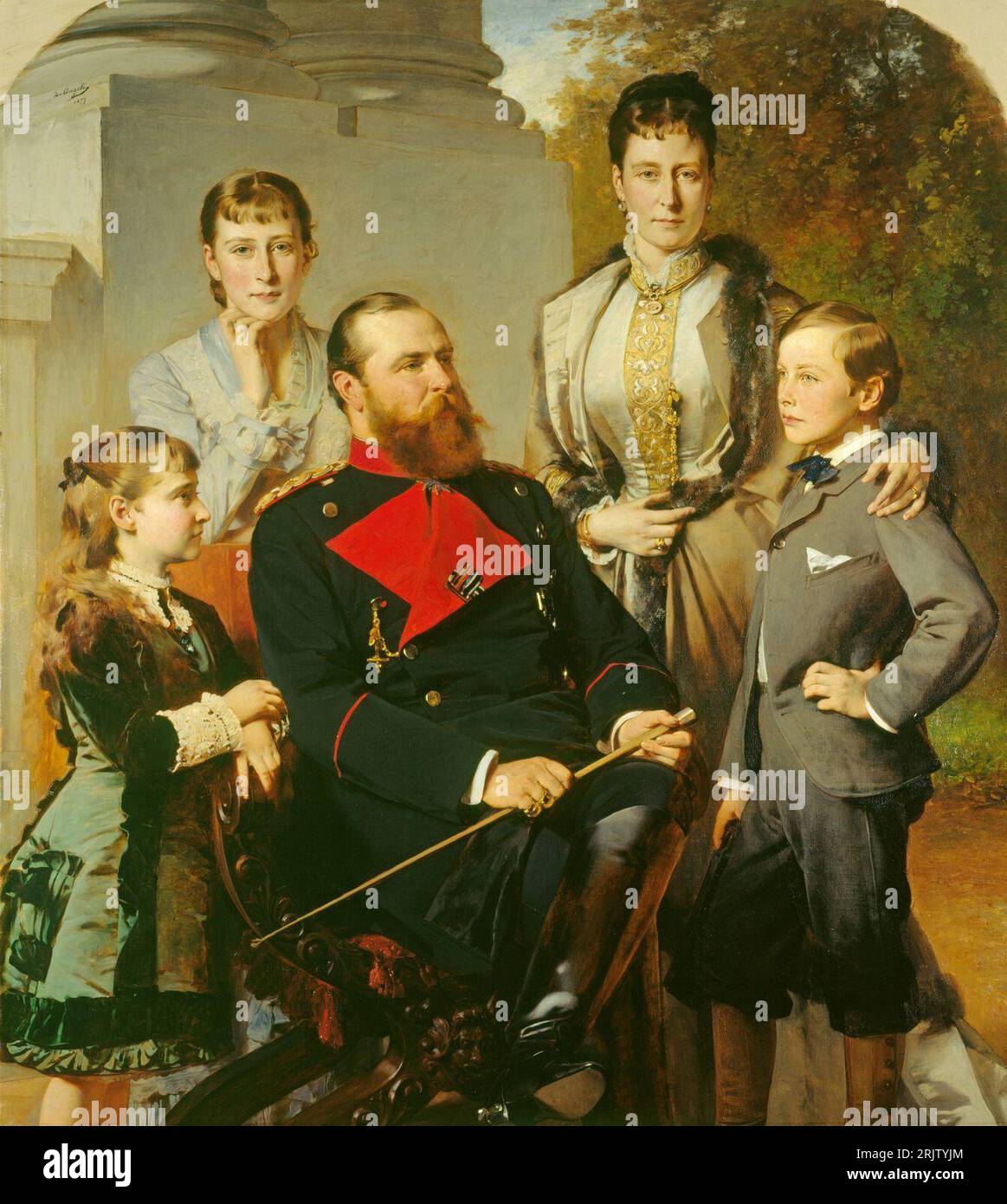 The Family of the Grand Duke of Hesse 1879 by Heinrich von Angeli Stock ...