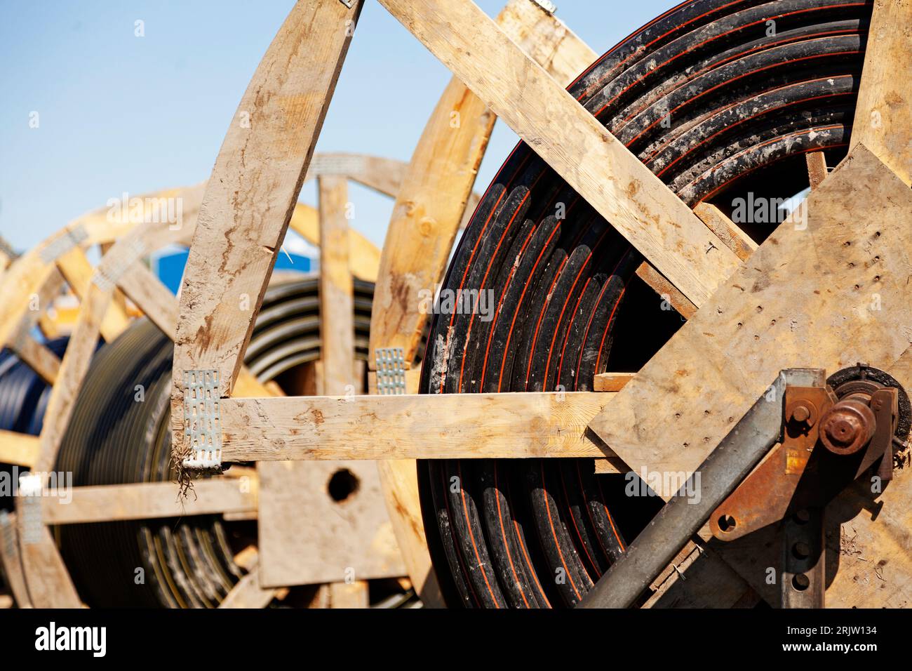 Large roll telephone cable hi-res stock photography and images - Alamy