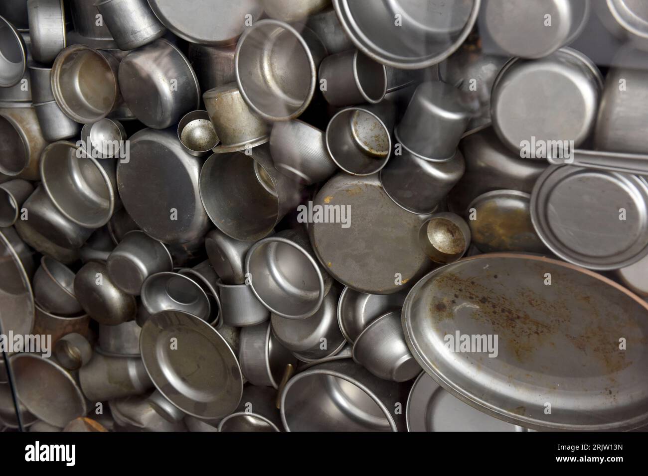 Enamelled pots and pans made at Oskar Schindler factory Krakow Poland ...