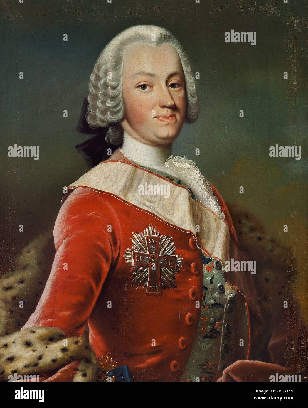 Portrait of Frederik Christian Møsting mid 18th century by Peder Als ...