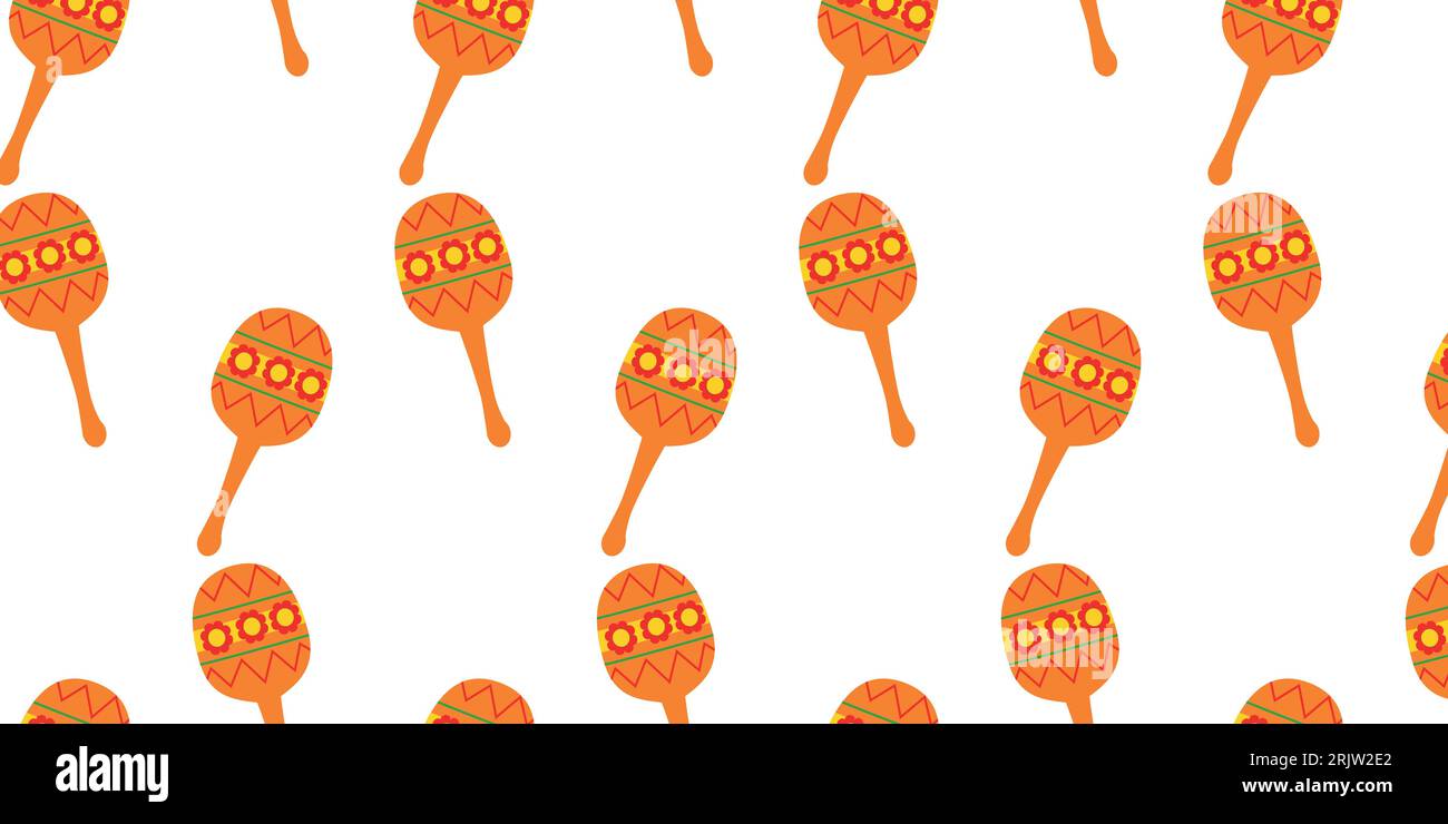 Mexican music background an orange color maracas Stock Vector Image ...