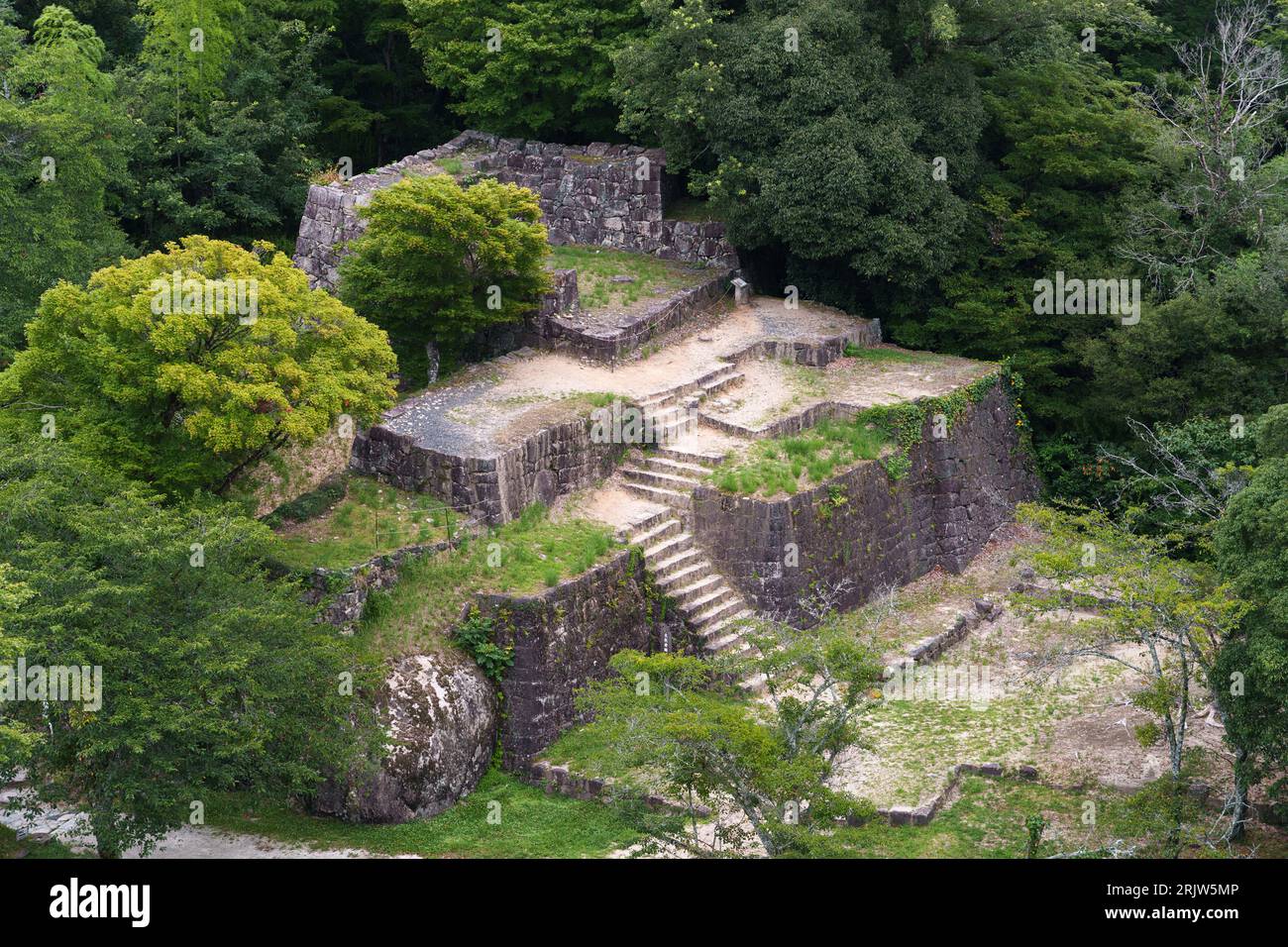 Nakatsugawa, Japan with Naegi Castle Ruins Stock Photo - Alamy