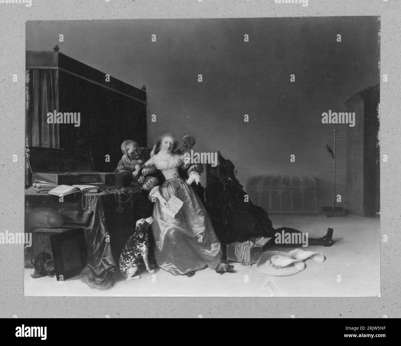 interior with old and young lady circa 1610 by Hendrik Gerritsz Pot ...