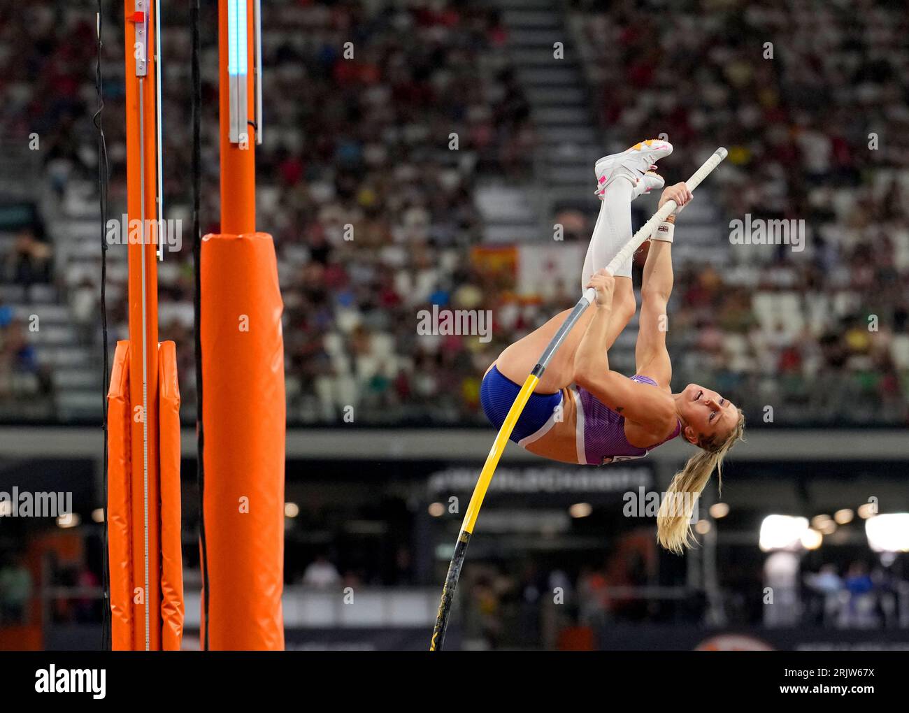 Great Britain's Molly Caudery in action in the Women's Pole Vault Final ...