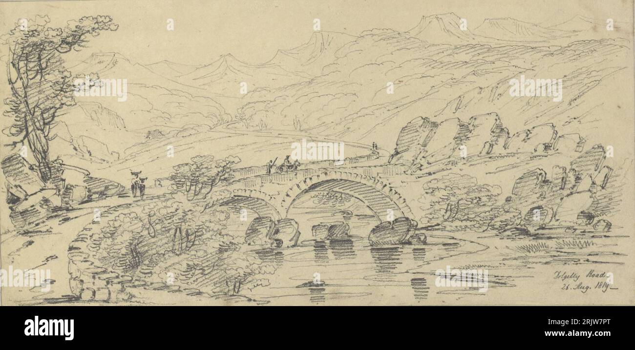 Dolgellau Road 26 August 1819 by Sarah Grace Carr Stock Photo - Alamy